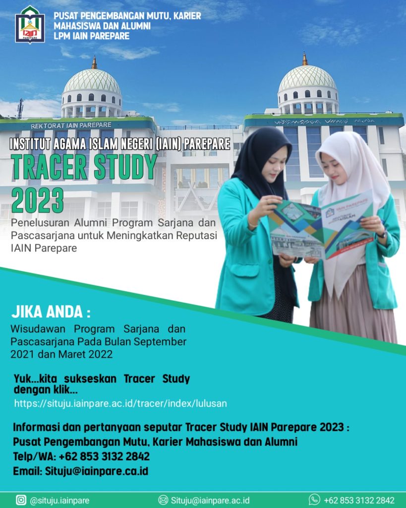 Pengumuman: Tracer Studi 2023 | IAIN PAREPARE